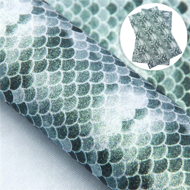 Glitter Mermaid Scales Fabric Sheet