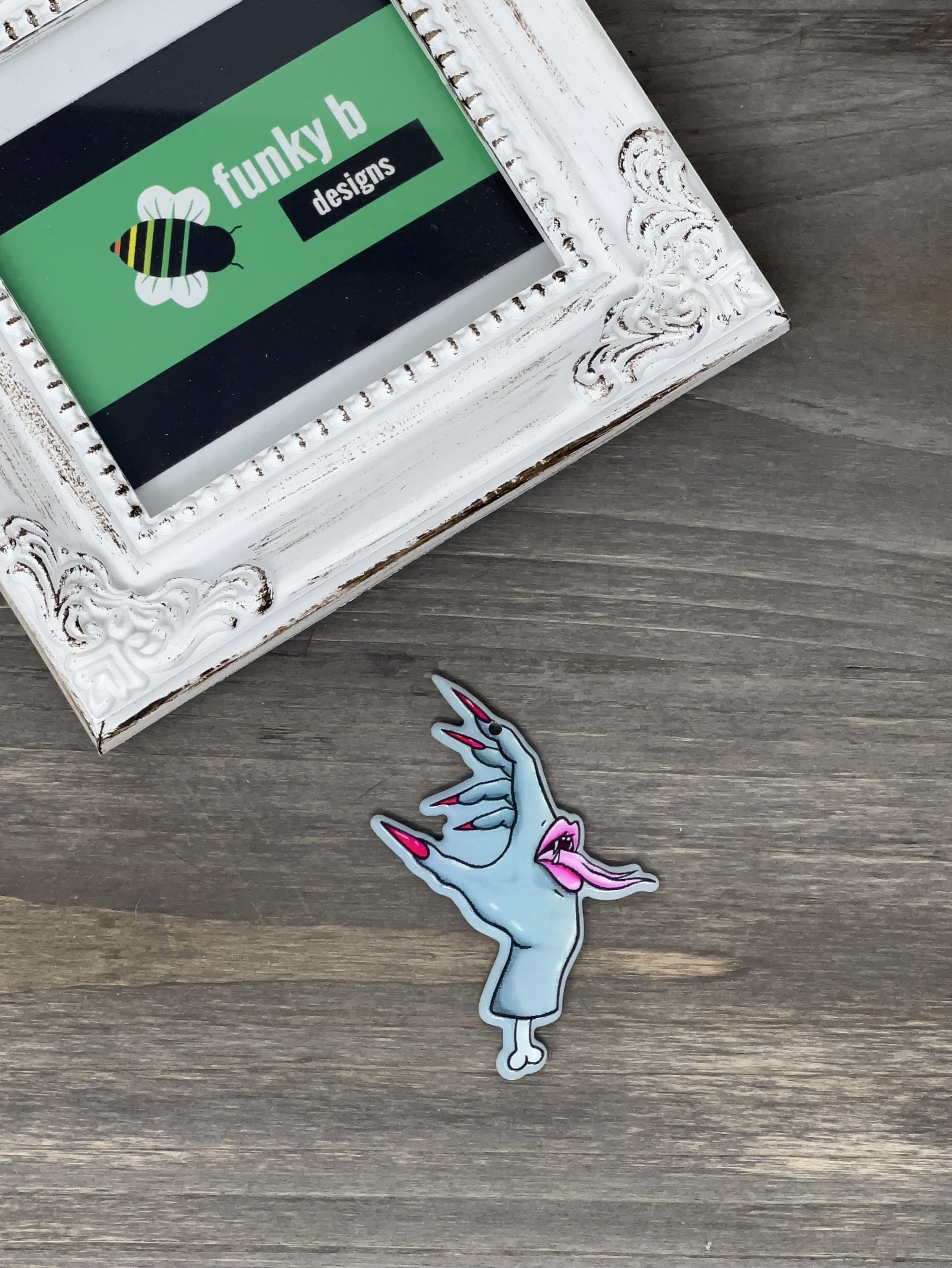 Mutant Hand Acrylic Charm